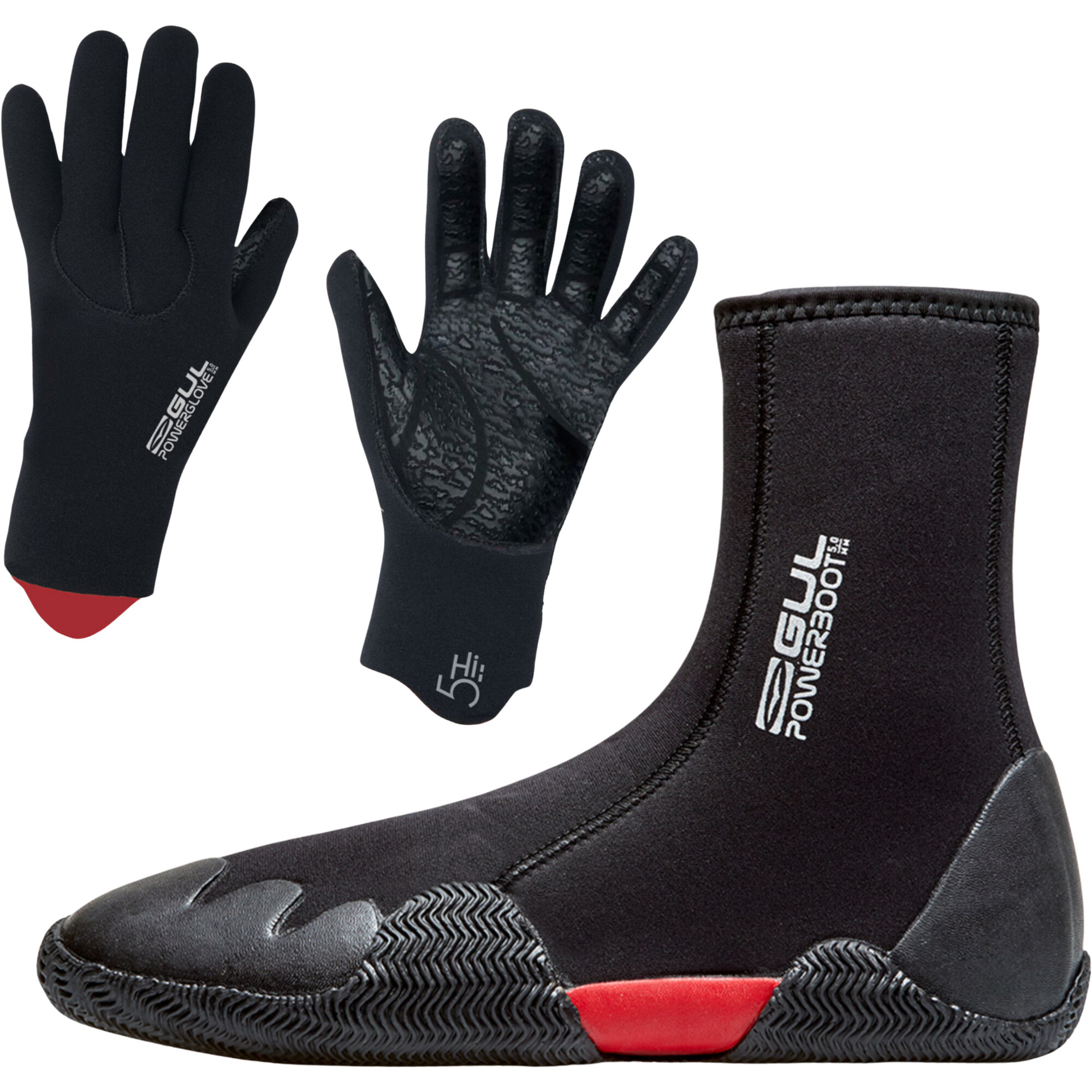 2025 Gul 5mm Round Toe Power Boot & Power Glove Bundle BO1306-B8 - Black - Wetsuits | Wetsuit Outlet